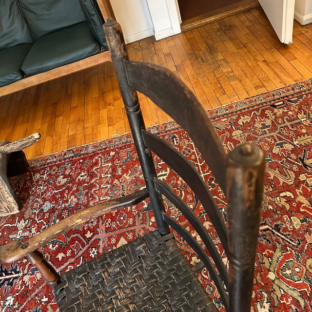Antique 19th Century Ladder Back Shaker Rocker | Chairish
