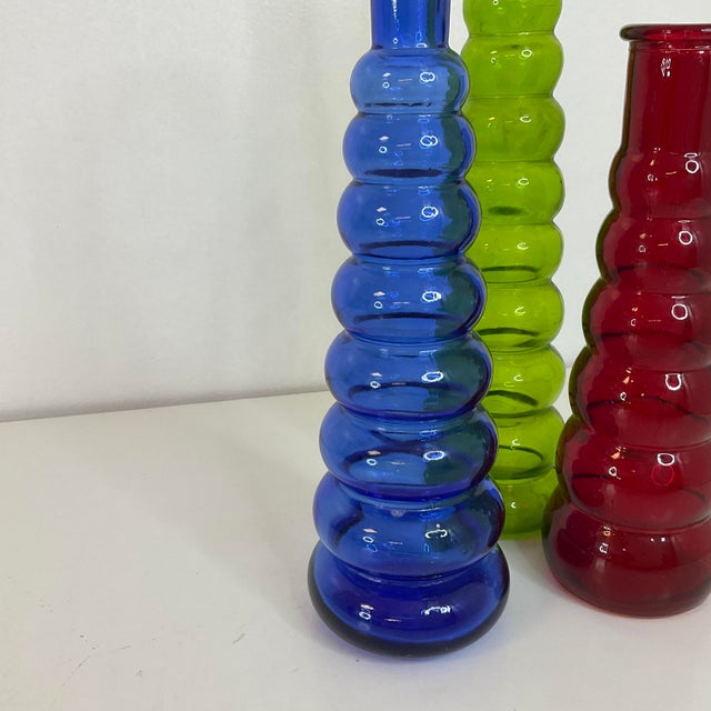 Vintage Mid-Century Beehive Stacking Bubble Glass Vases - Set of 3 ...
