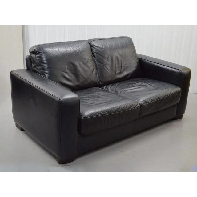 Black leather 2 seater store