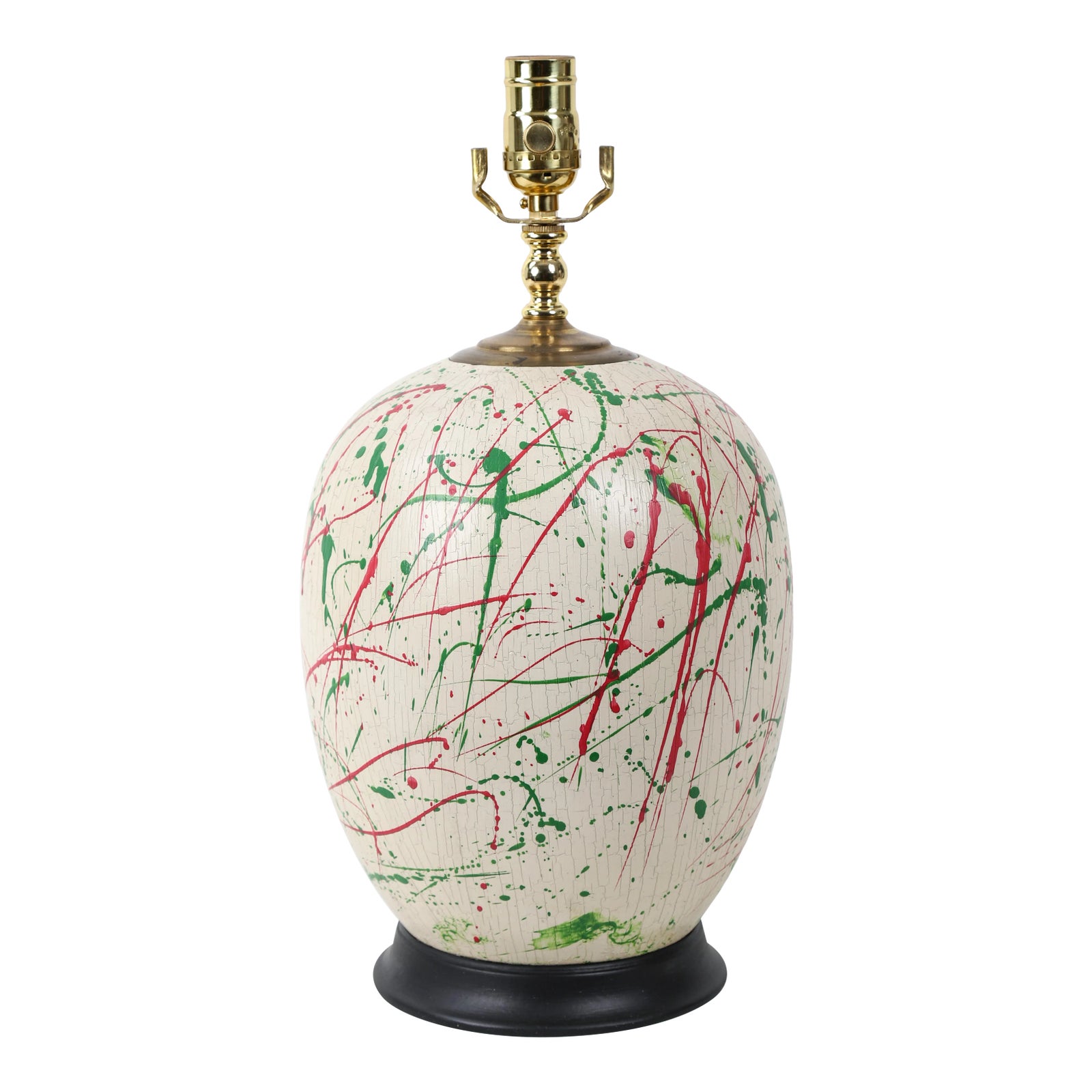 Hand Drawn Abstract Pattern Table Lamp | Chairish