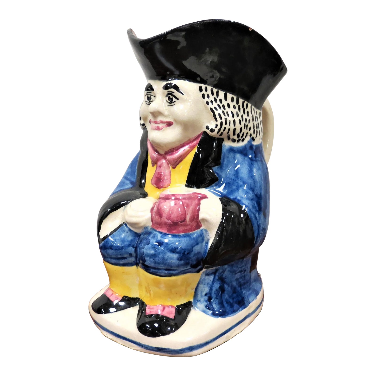 Vintage English Character Large Toby Jug or Toby Pitcher | Chairish