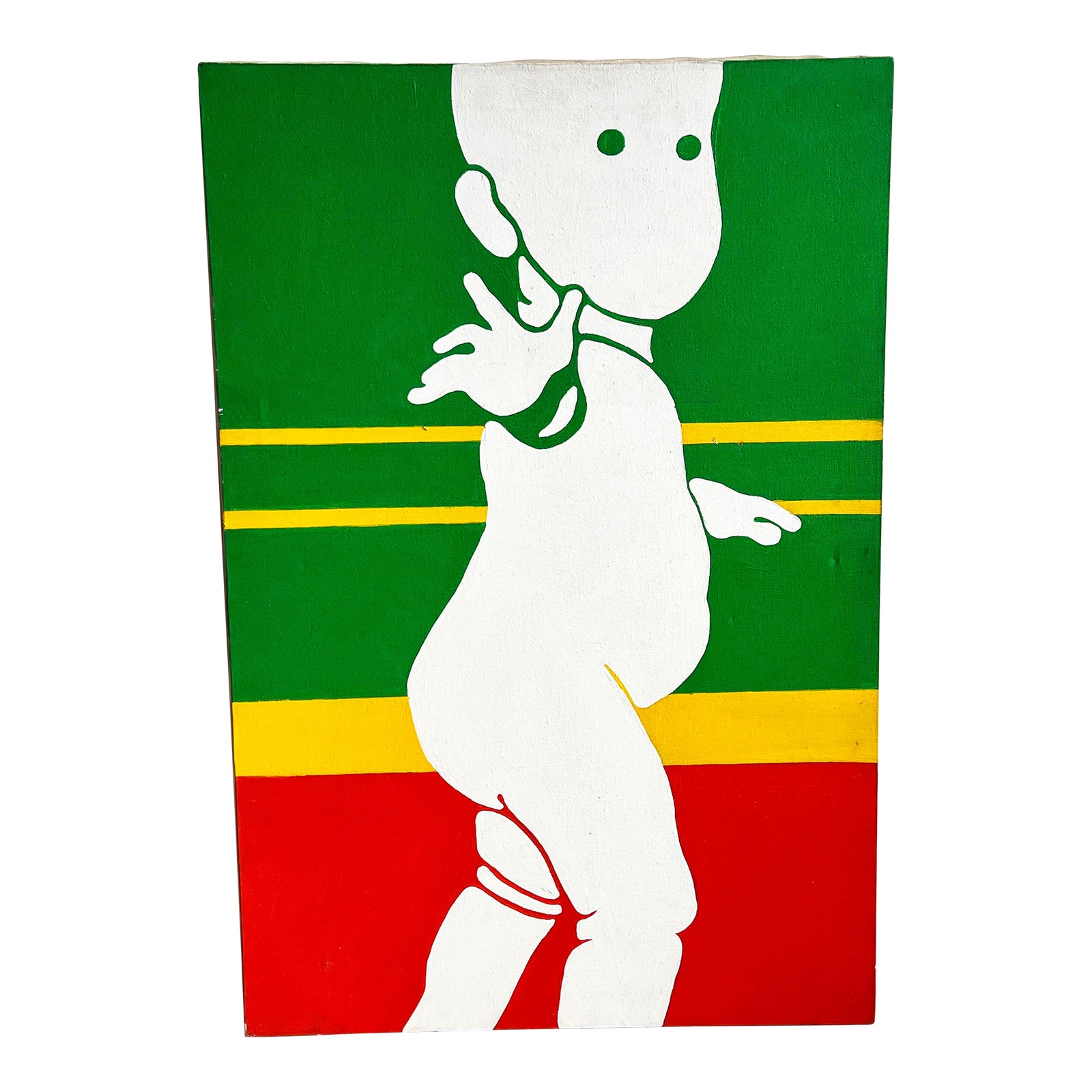 Vintage 1970s Pop Art Modernist Portrait Painting by Sarah Senter ...