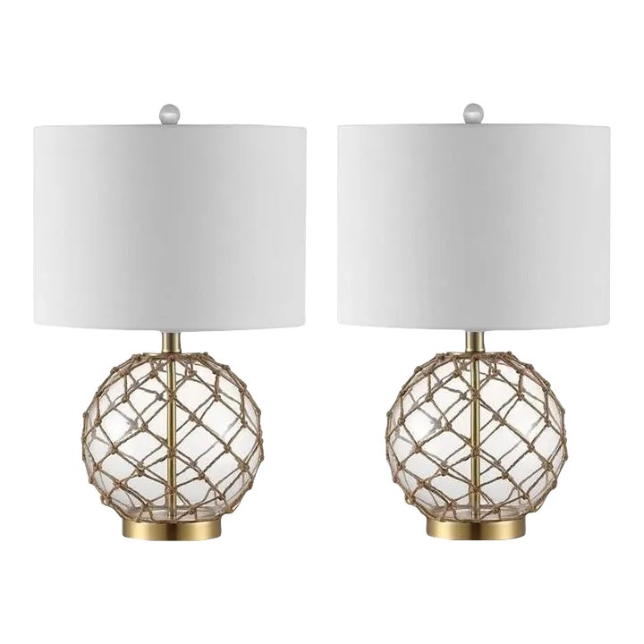 Safavieh Gremeli Table Lamp - Natural/Clear, Set of 2 | Chairish