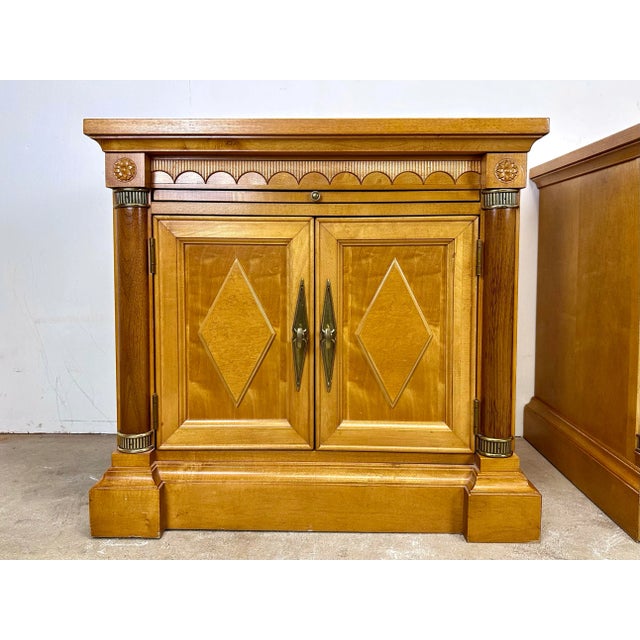 Vintage Stanley Furniture “Capri” Neoclassical / Regency Nightstands ...