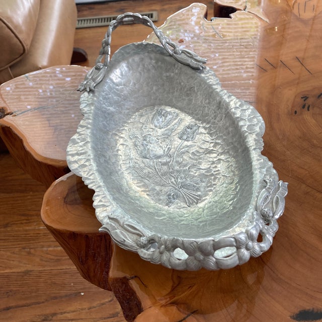 Vintage Hand Wrought Bread or Small Serving Dish by Rodney Kent | Chairish