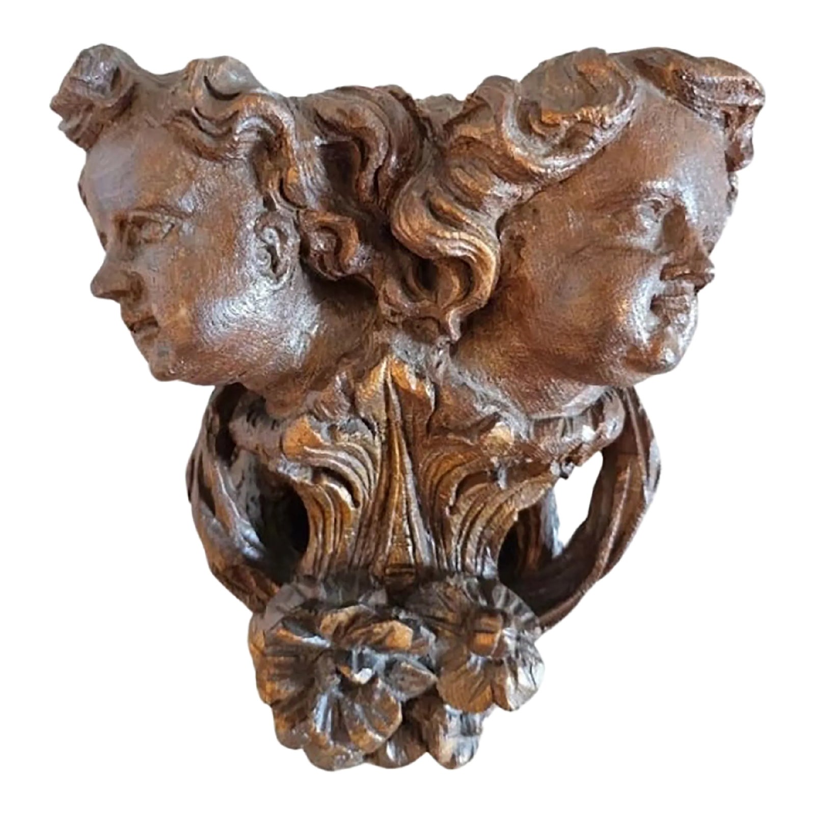 18th Century German Baroque Period Architectural Carved Putti Corbel ...