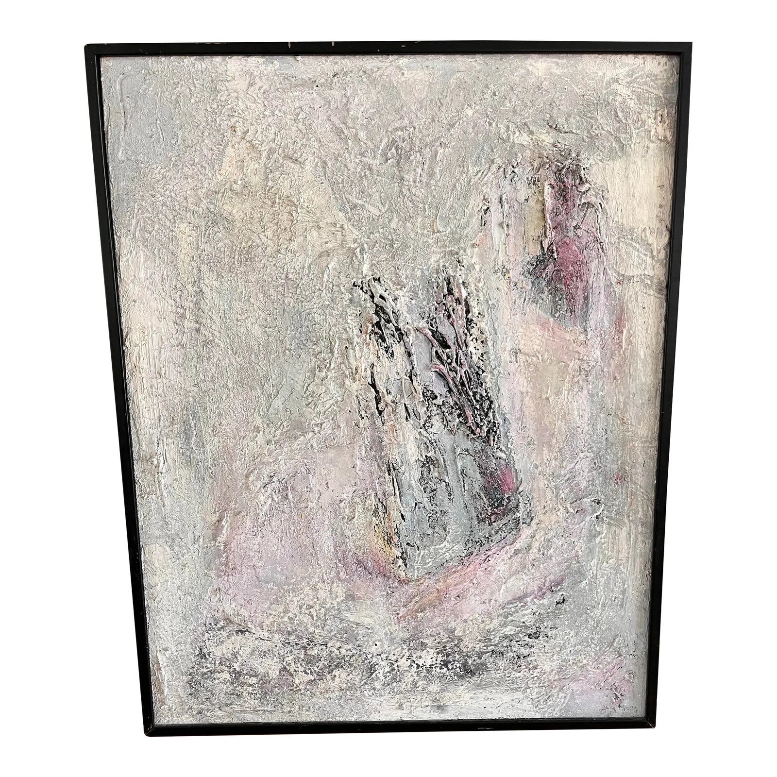 Geri Taper (Braunstein) 1968 Abstract Acrylic Painting Titled 'Hidden ...