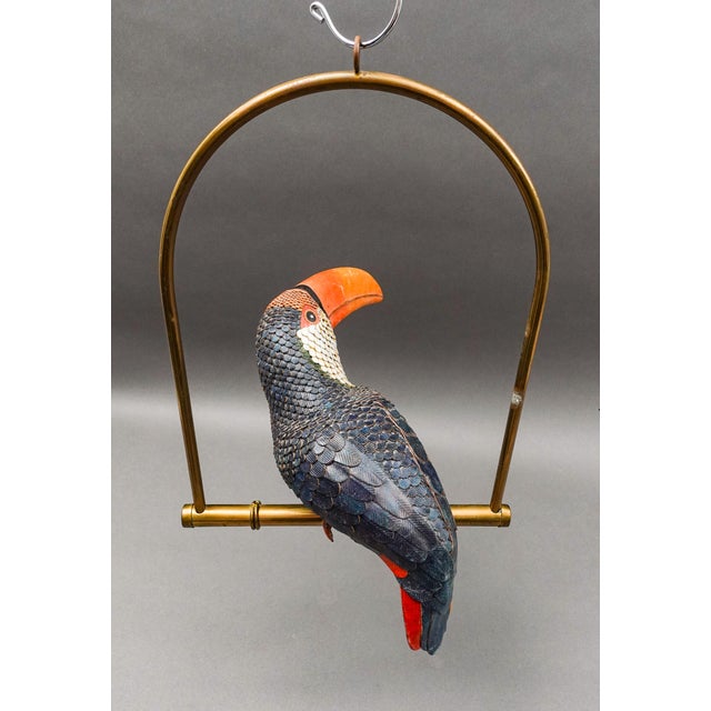 Vintage Mid 20th Century Chela's Mexico Hand Tooled Leather Toucan Bird ...