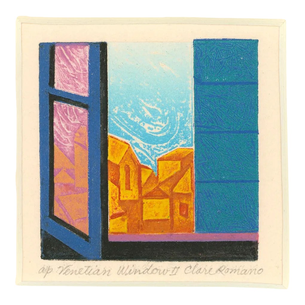 Clare Romano "Venetian Windows Ii" Woodcut Engraving | Chairish