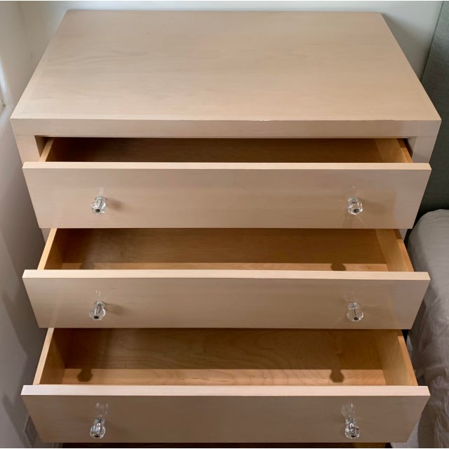 Contemporary Tall Wood Chest of Drawers | Chairish