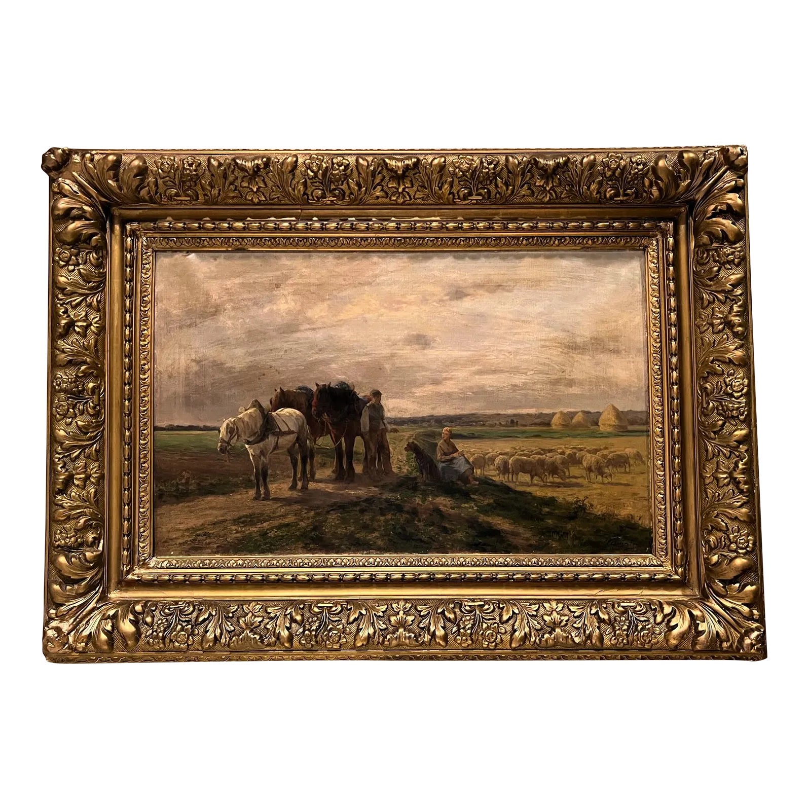 Oil on Canvas "Stopping to Chat" Alfred Robert Quinton (1853-1934 ...