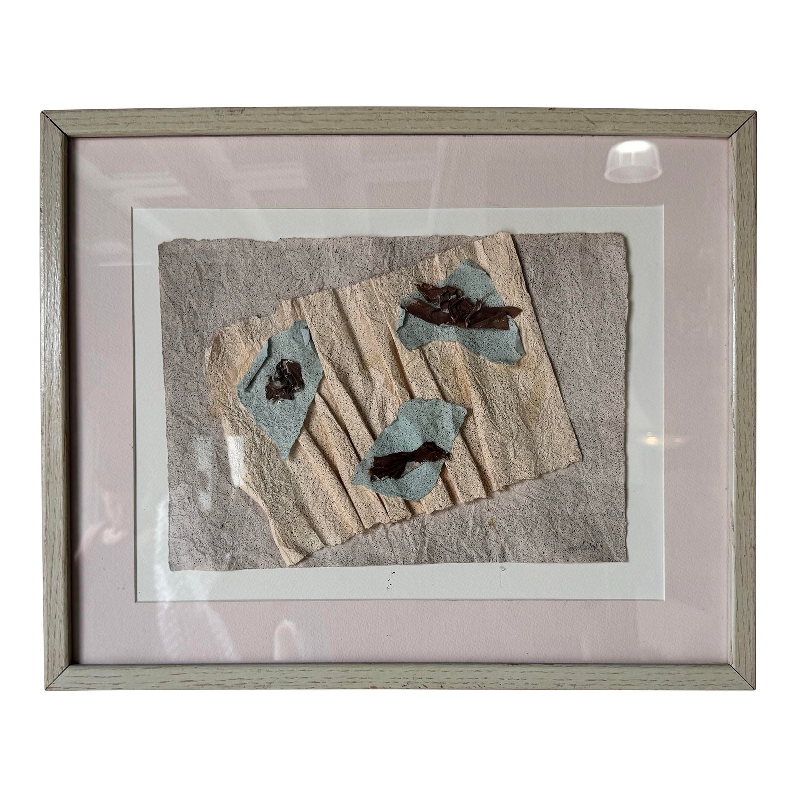 Vintage Expressionist Abstract Mixed Media Textured Paper Collage ...