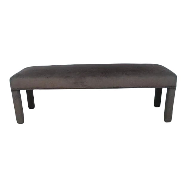 1970s Vintage Reupholstered Parsons Style Bench | Chairish