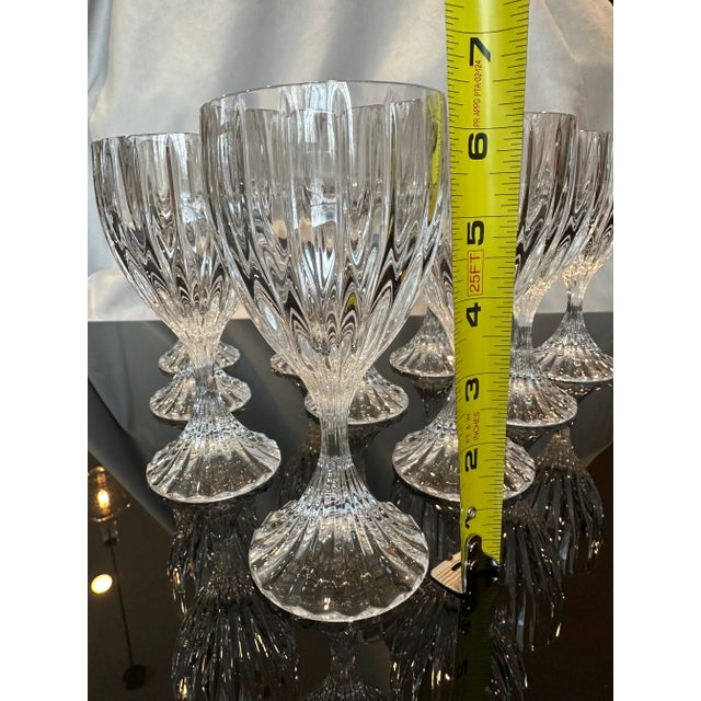 Late 20th Century Mikasa Park Lane Crystal Wine Glasses Set Of 10