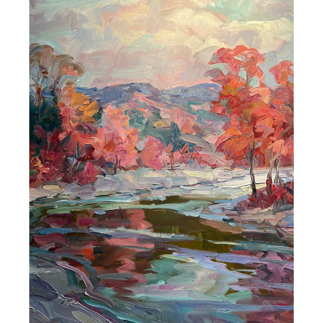 "October Reflections" Contemporary Impressionist Landscape Oil Painting ...