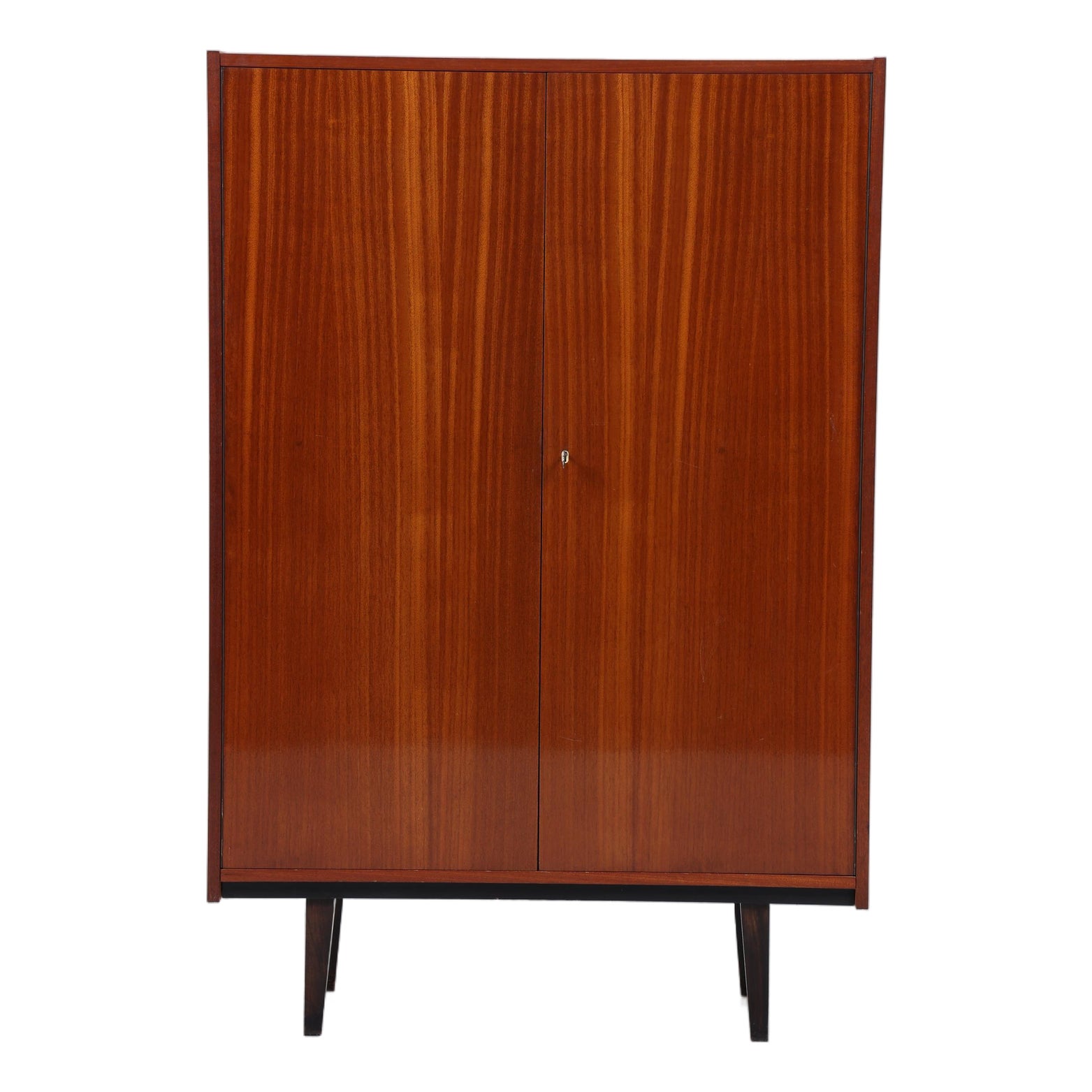 Vintage High-Gloss Cabinet in Wood, 1960s | Chairish