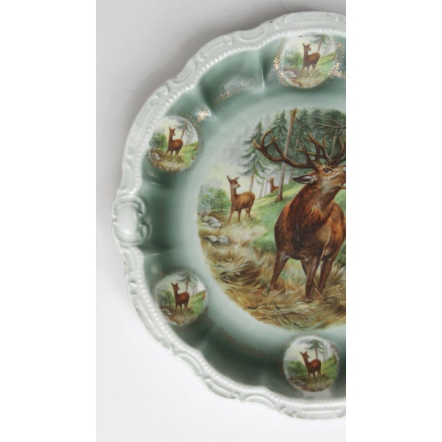 Antique Bavarian Elk Plate | Chairish