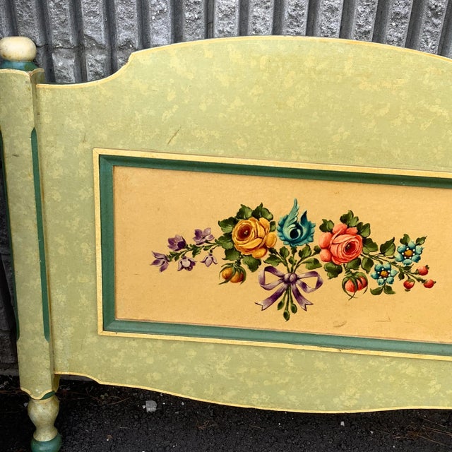 1930s Austrian Tyrol Region Folk Art Twin Bed | Chairish