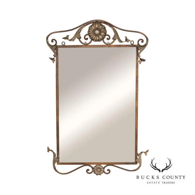 Tuscan Style Scrolled Iron Work Wall Mirror | Chairish