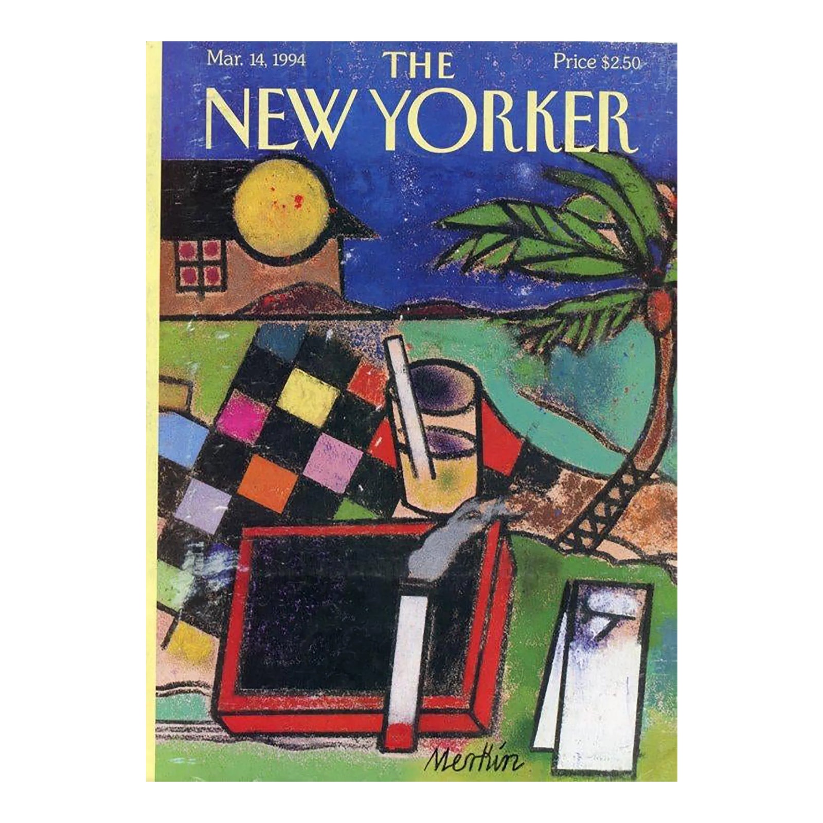 1994 Vintage New Yorker Cover, March 14 (Richard Merkin), Original New ...