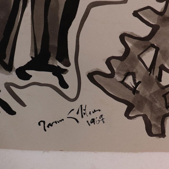 American Ivan Wilson Painting on Paper, Abstract | Chairish