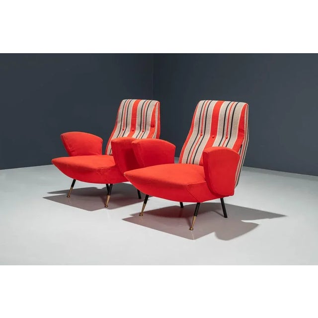 Vintage Italian Disco Chairs in Original Upholstery, 1960s, Set of 2 ...