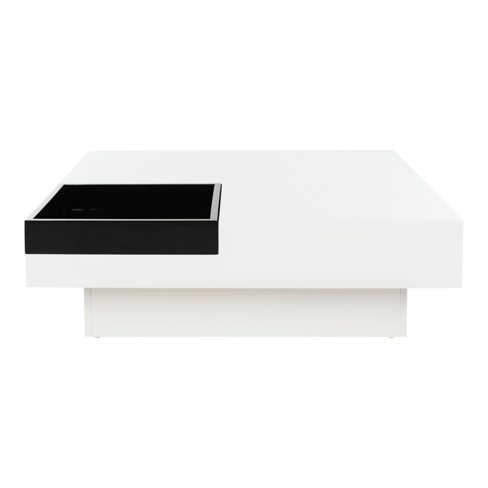 Modern Coffee Table in White & Black | Chairish