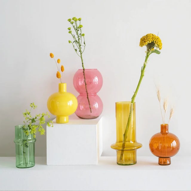Flo Recycled Glass Round Vase Chairish