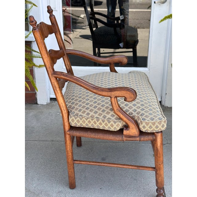 Minton Spidell French Country Ladder Back Arm Chair W Rush Street ...