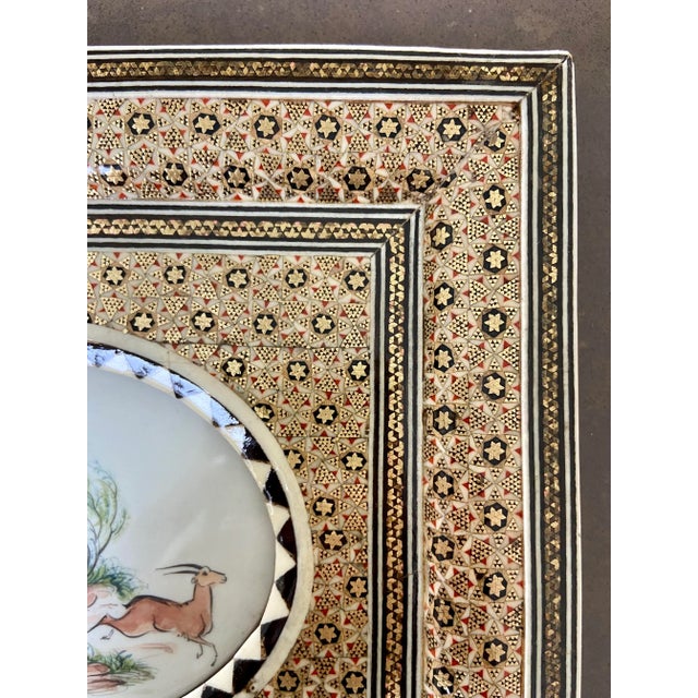 Khatami Frame With Miniature Painting of a Hunting Scene | Chairish