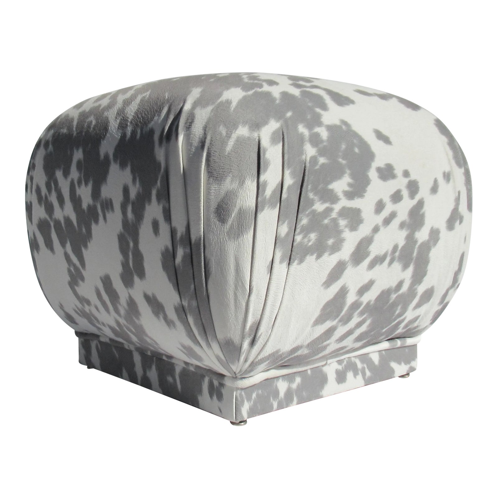 Vintage C.1970's Mid-Century Modern Karl Springer Souffle' Pouf Ottoman ...