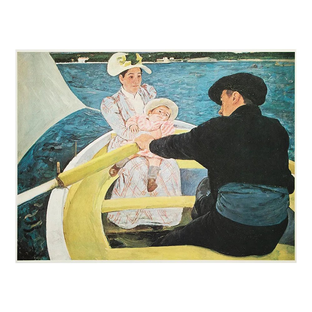 1977 After Mary Cassatt "The Boating Party", Full-Color Print | Chairish