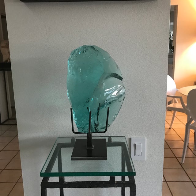 Large Blue Glass Shard Sculpture Chairish