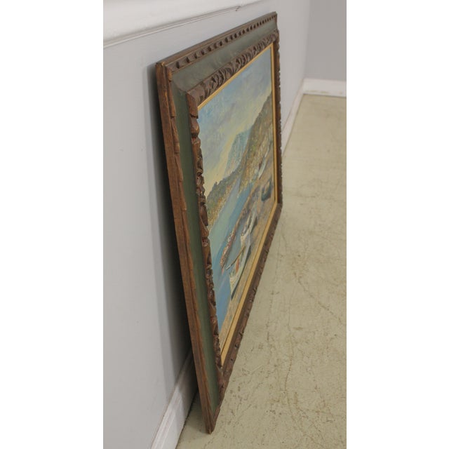 Marcel Dupre Artist Signed Oil Painting on Canvas ~ Boats | Chairish