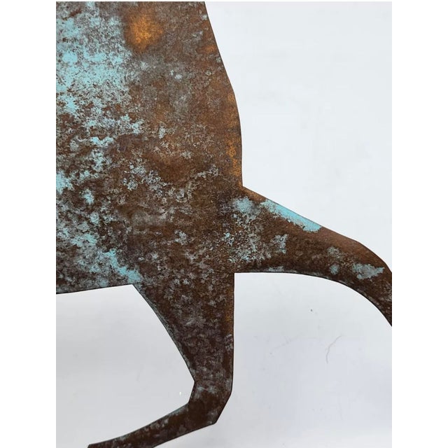 Vintage Verdigris Metal Horse, Wired to Hang | Chairish