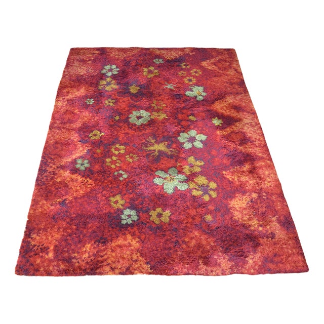 Vintage German Floral Rug, 1970s | Chairish
