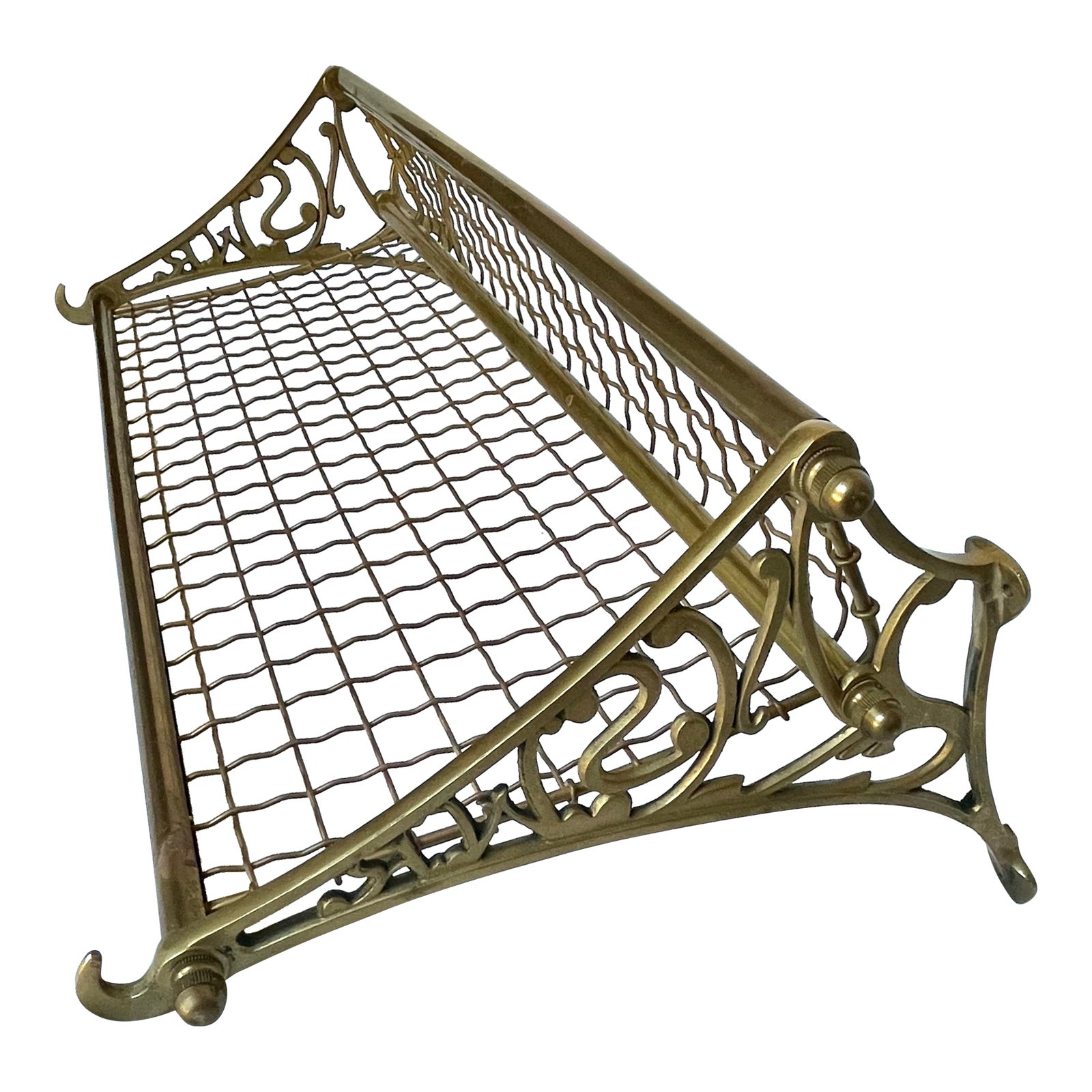 Early 1900s Australian Railroad Brass Luggage Rack | Chairish