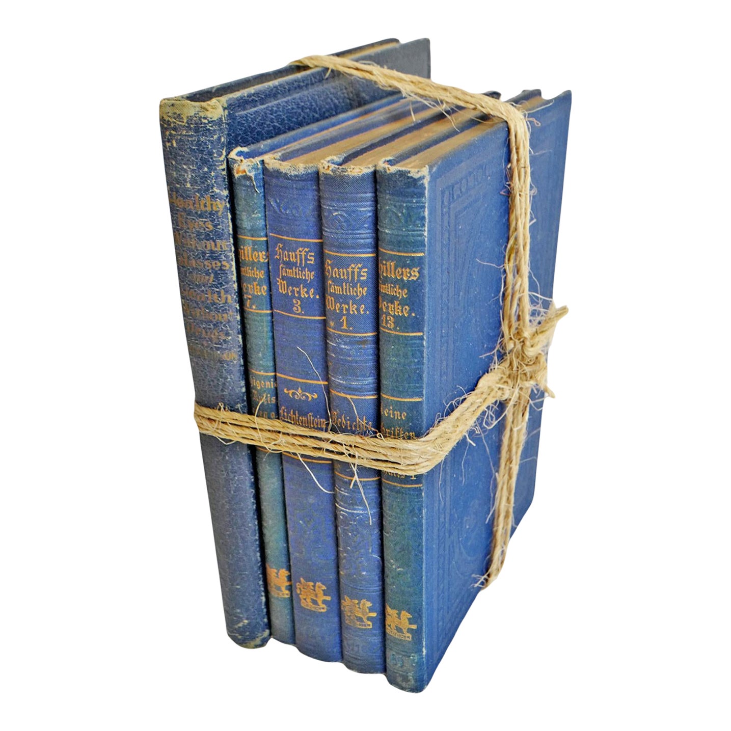 Antique Blue Book Bundle | Chairish