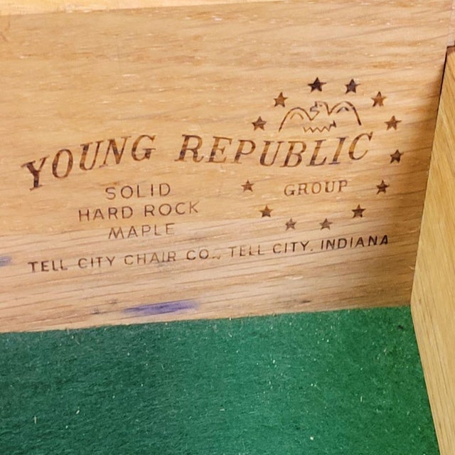 American Solid Rock Maple Stepback China Cabinet Cupboard | Chairish