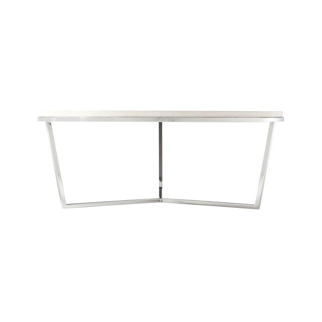 Modern Leather Top Coffee Table | Chairish