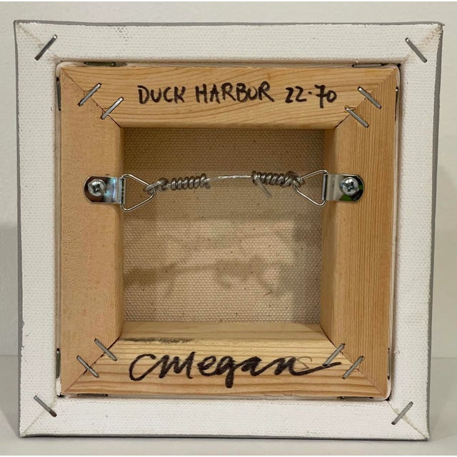 "Duck Harbor" Contemporary, Mini Landscape Oil Painting | Chairish