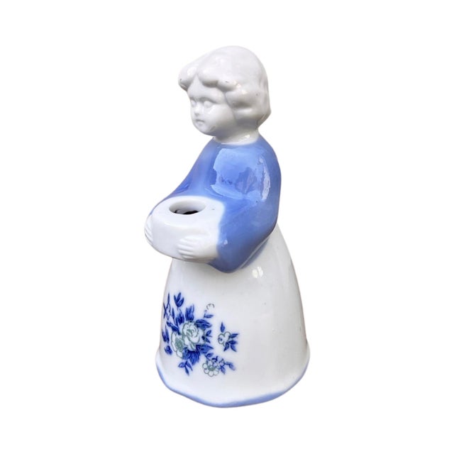 Porcelain Figurine Candlestick Boy, Lilienthal, Germany 1980s. | Chairish