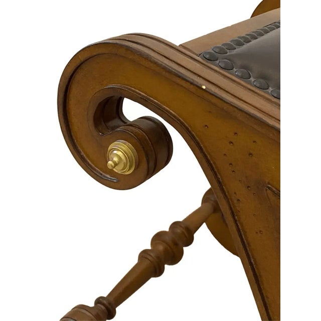 Late 19th Century Regency Style Curved X-Base Stool Luggage Rack | Chairish