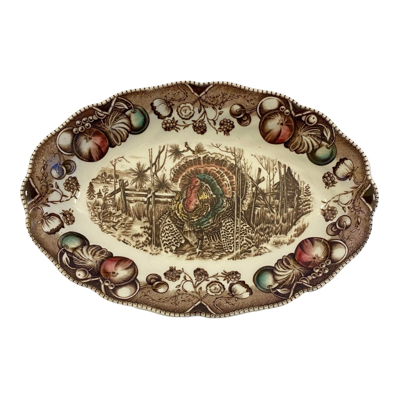 Johnson Bros Vintage 1980s His Majesty Relish Plate | Chairish