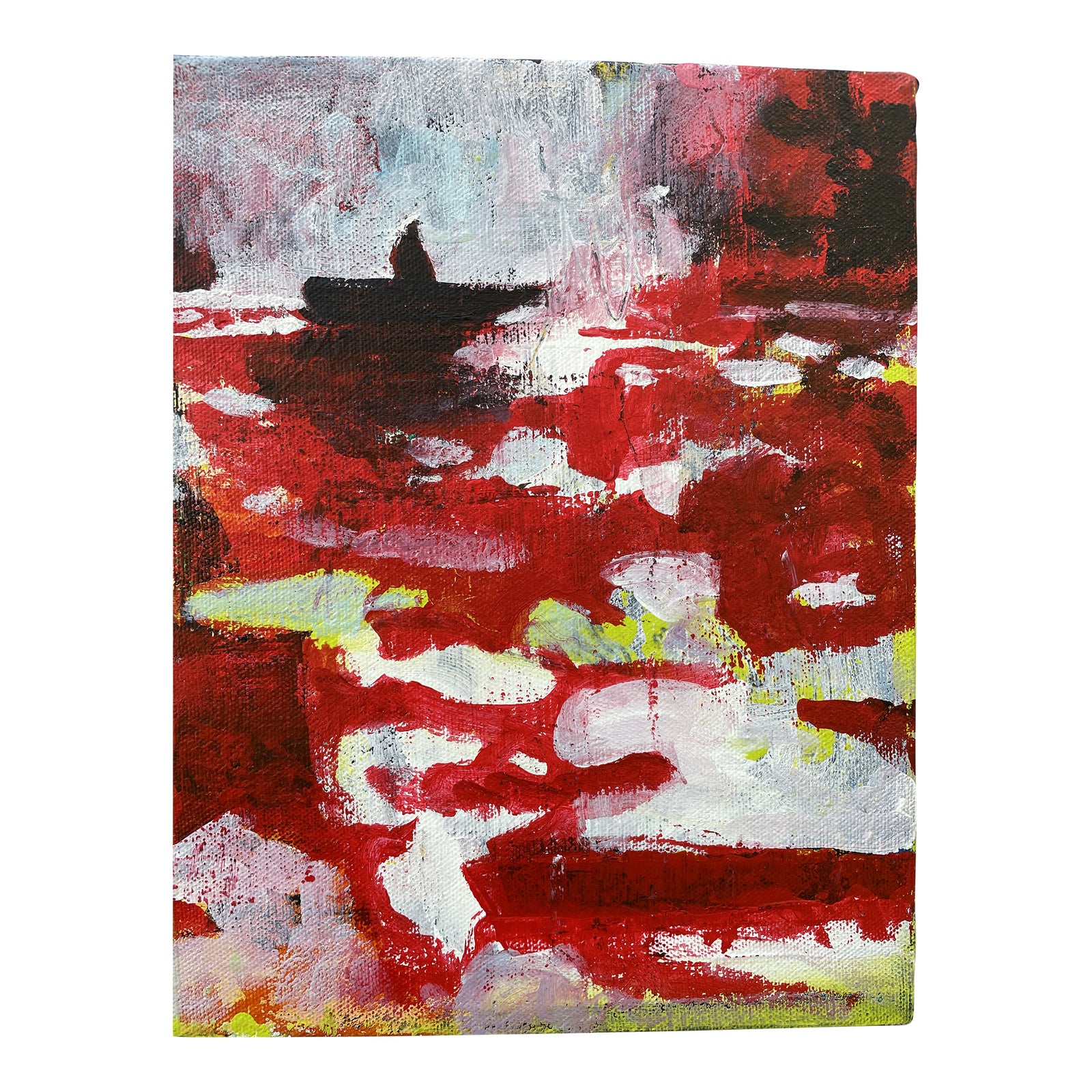 “Canoe on Red Rolling River” Fauvist Painting by Joseph Christy | Chairish