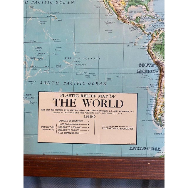 Vintage 1963 School World Map | Chairish