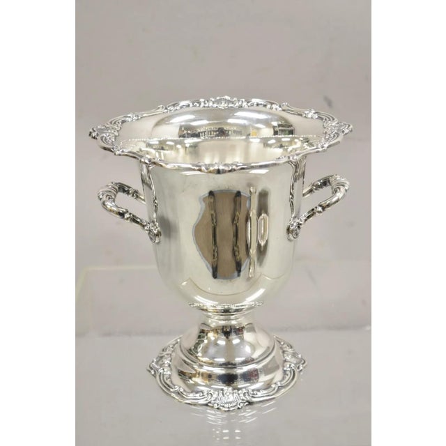 Victorian Style Silver Plated Footed Trophy Cup Champagne Chiller Ice ...