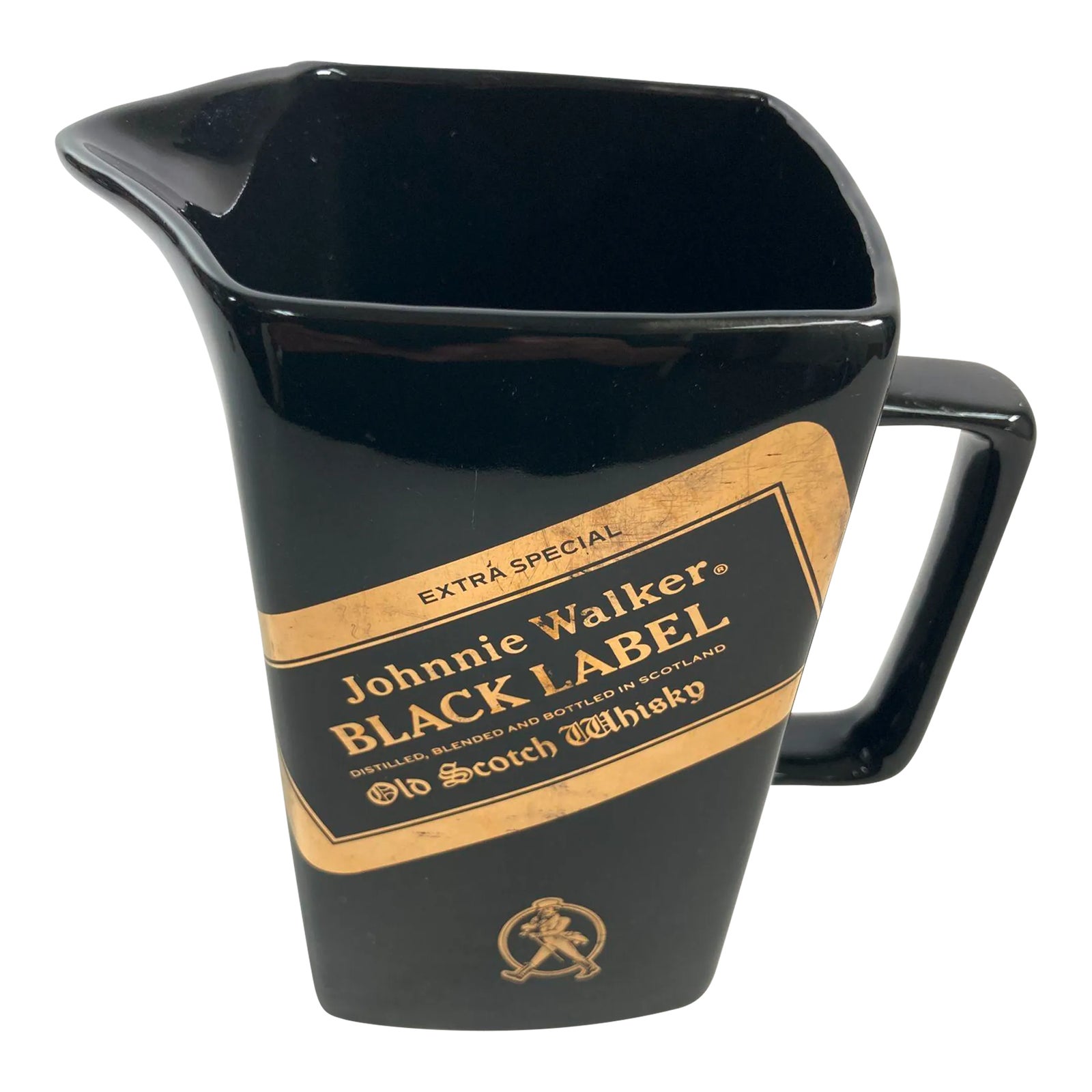 Vintage Black Barware Water Pitcher for Johnny Walker Black Label 1970 ...