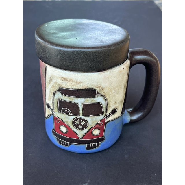 1980s Hand Painted Stoneware Peace Mug by Mara of Mexico | Chairish