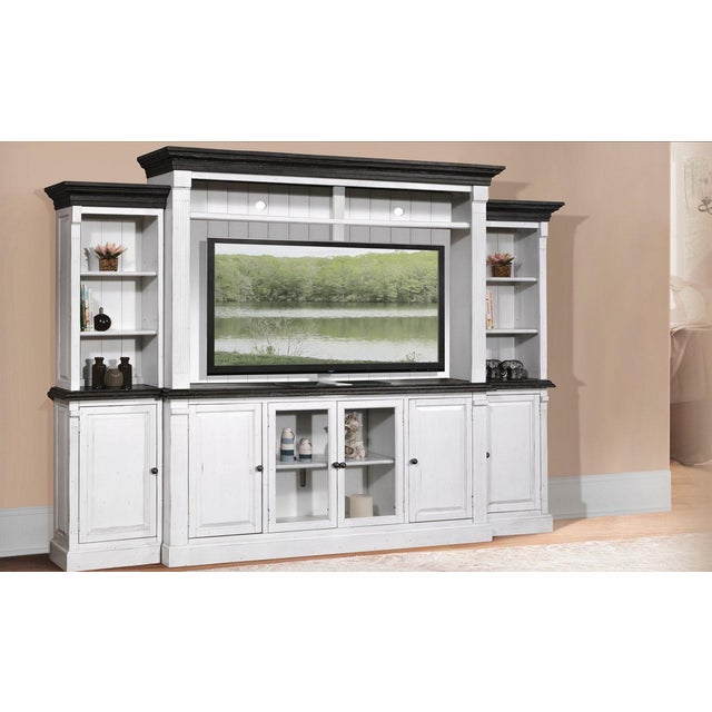 Entertainment Wall Unit Tv Stand Media Console White | Chairish